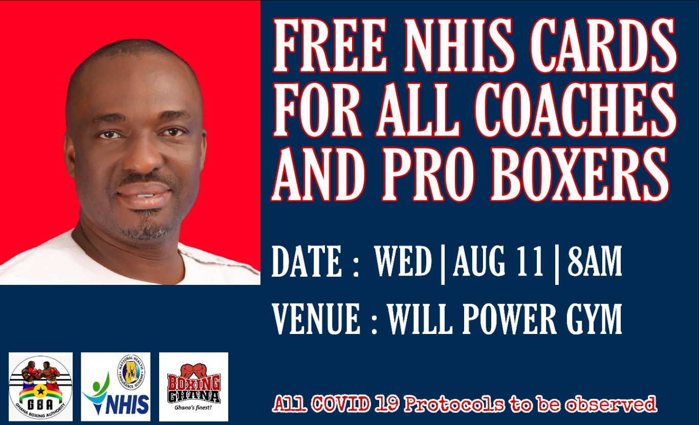 FREE NHIS CARDS FOR ALL PRO BOXERS AND COACHES SET FOR TOMORROW ...