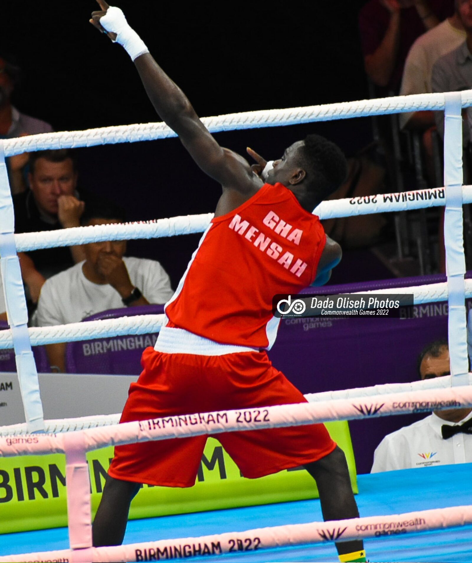 Abraham Mensah qualifies to the Semis (Medal Zone) after defeating ...